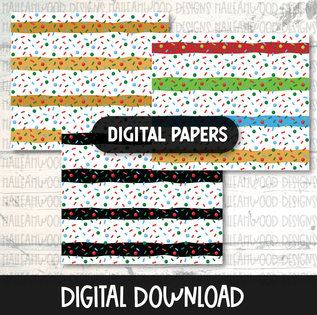 Christmas Sprinkles Digital Paper – Halleahwood