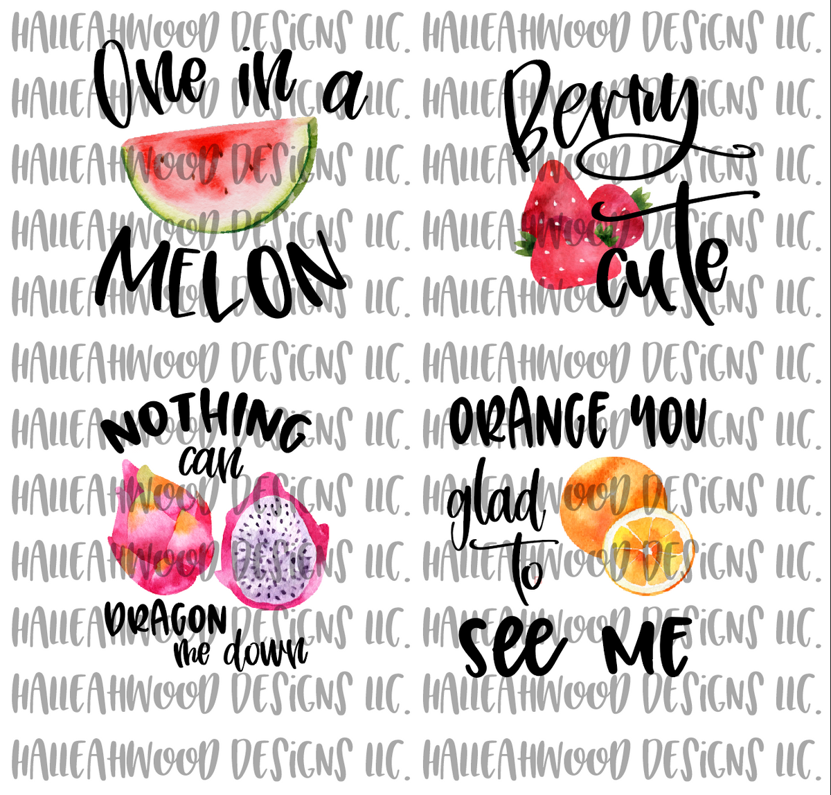 Fruit Pun Collection- BUNDLE – Halleahwood