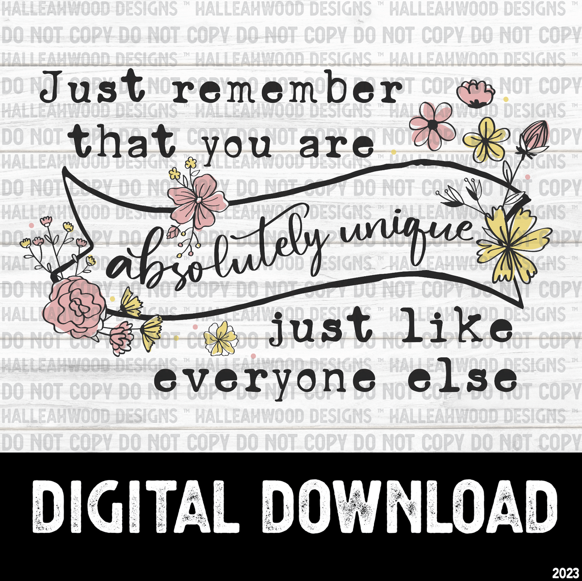 Unique like Everyone Else – Halleahwood