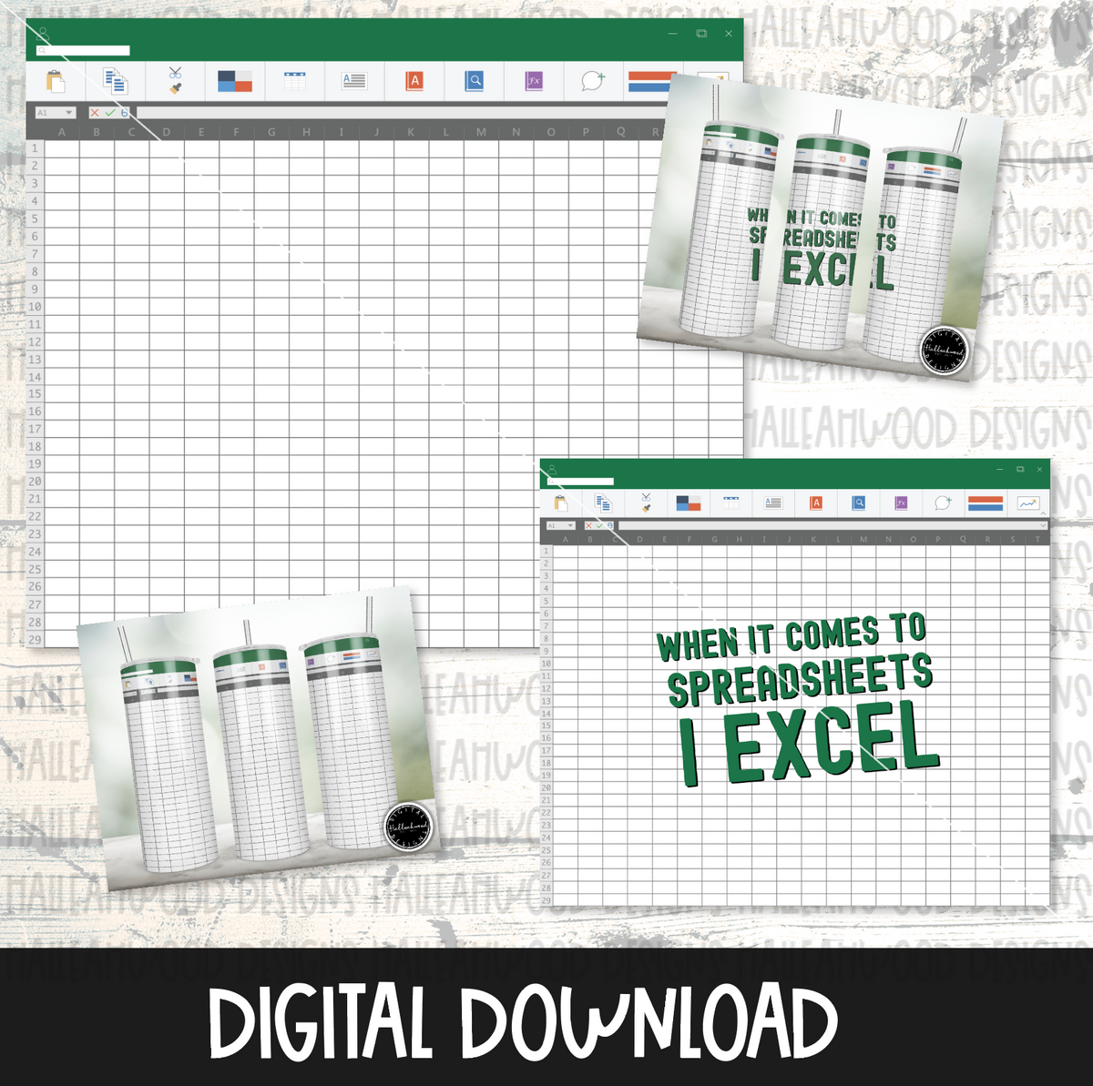 Excel Spreadsheet Tumbler Wraps – Halleahwood