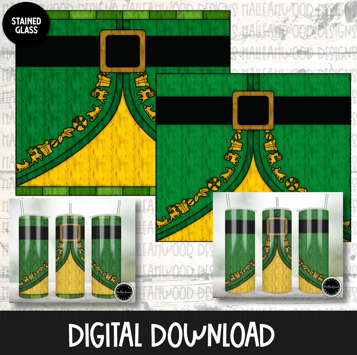 Stained Glass Christmas Elf – Halleahwood