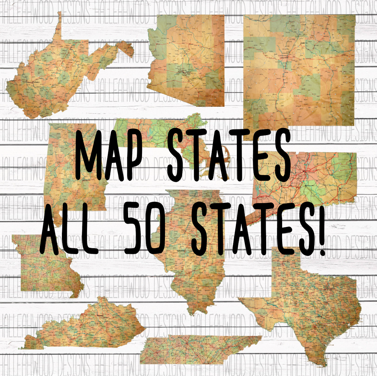 Map States- BUNDLE – Halleahwood
