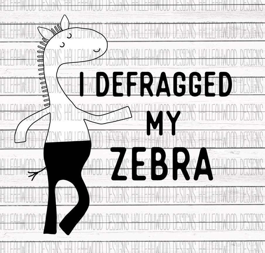 Defragged Zebra – Halleahwood