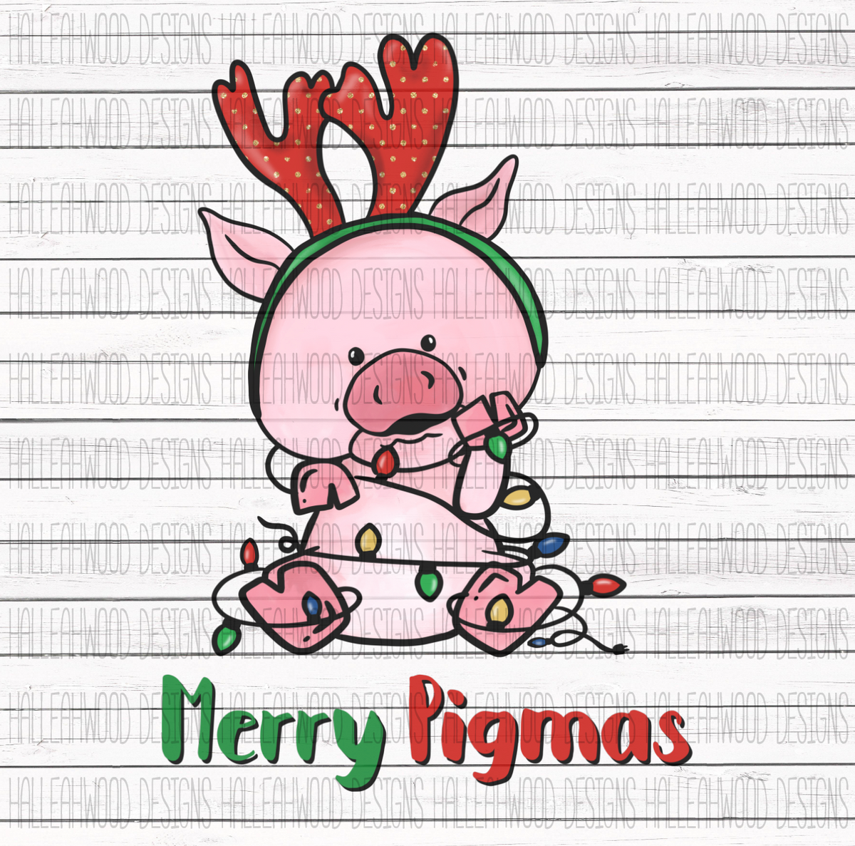 Merry Pigmas- Piglet- Christmas – Halleahwood